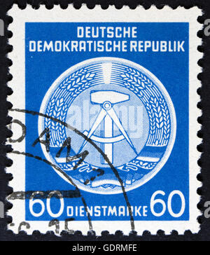 Ddr - ca. 1952: einen Stempel in der DDR (Deutsche Demokratische ...