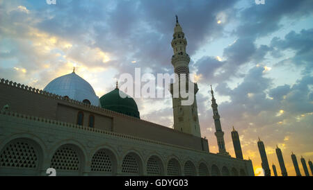 Ein externes Bild der Moschee des Propheten in Medina in Saudi-Arabien ...