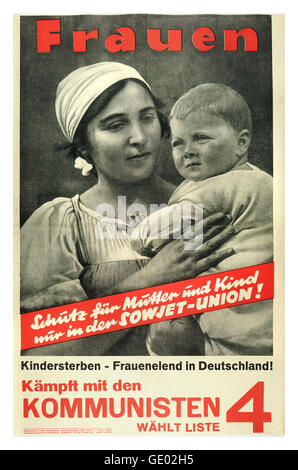 Plakat der KPD 1933 Stockfotografie - Alamy