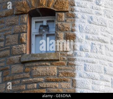 Woodman Point Lighthouse in Coogee, Laternenraum mit Windfahne und ...