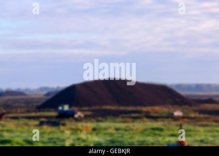 Luftaufnahme der Torfabbau, Deutschland, Niedersachsen, Wiesmoor ...
