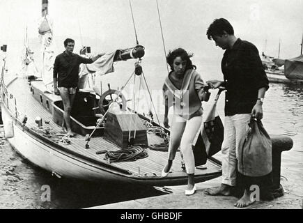 MAURICE RONET, MARIE LAFORET, Alain Delon, Plein Soleil, 1960 Stockfotografie - Alamy