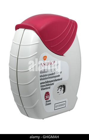 Ein 55/22 µg Dispenser von Anoro Ellipta Umeclidinium/Vilanterol Dry ...