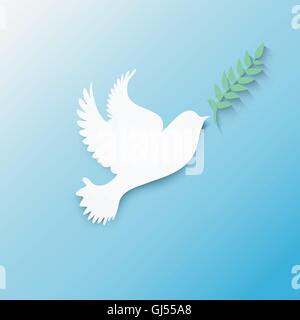 Friedenstaube mit Olivenzweig Vektor Abbildung - Bild: 117907113 - Alamy