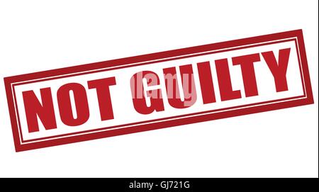 Gummistempel schuldig und nicht schuldig. Gericht gerichtlichen Urteil ...