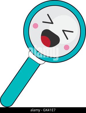 Bild von Lupe und nette lustige Bakterien, Keime Vektor Abbildung ...