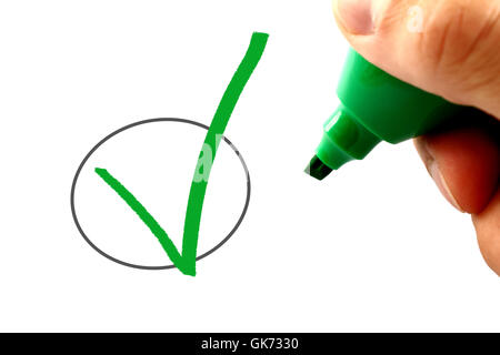 OK, Haken, die Schatulle, abhaken, weiter, ja, Piktogramm, Symbol ...