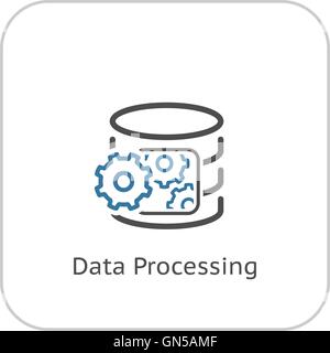 Sammeln von Daten-Symbol. Flaches Design Vektor Abbildung - Bild ...