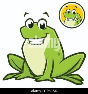 Frosch Cartoon Charakter Vektor Abbildung - Bild: 176035302 - Alamy