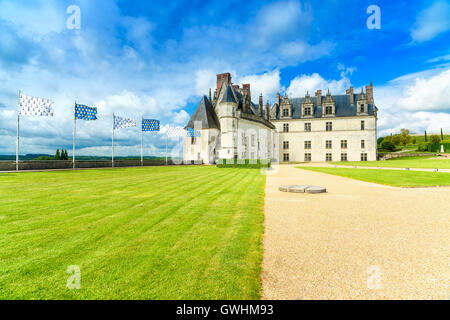 Chateau de Amboise mittelalterliche Burg, Leonardo Da Vinci Grab. Loire-Tal, Frankreich, Europa ...