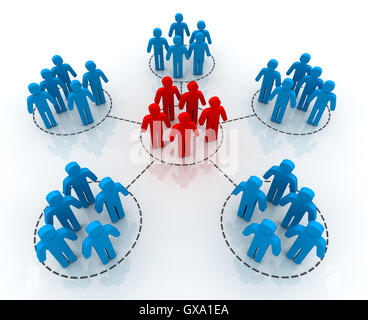 Menschen vernetzen Verbindungen Konzept 3d illustration Stockfoto, Bild ...