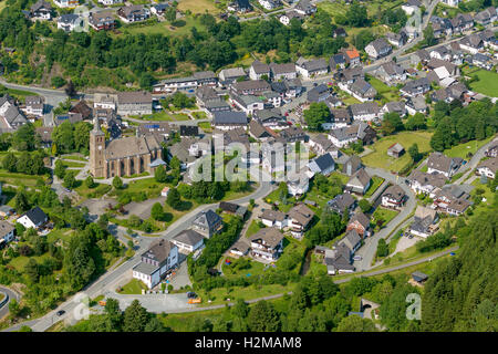 Luftbild, Höhe Dorf, Gemeinde, Züschen, Luftaufnahme von Winterberg ...