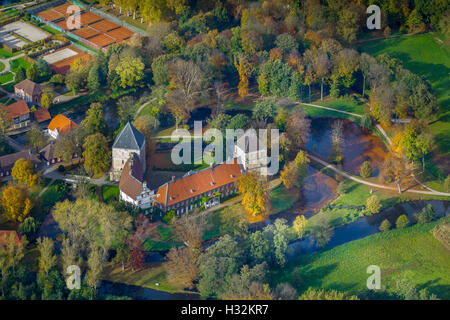Luftaufnahme, Schloss Rheda Schloss sogar Burg, Rheda-Wiedenbrück ...