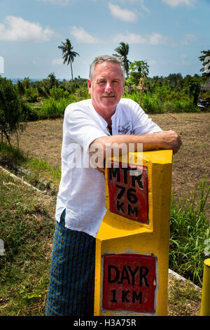 Indonesien, Lombok, Pemenang, Ackerland nördlich Pusuk Passes an den ...