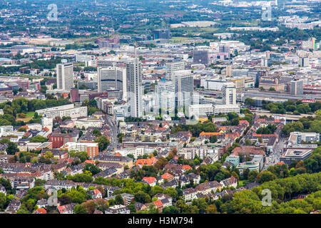 Areal Schuss der Stadt Essen, Deutschland, Stadtzentrum, Innenstadt ...