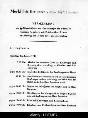HERMANN FEGELEIN (1906-1945) Reihenfolge der Empfang nach seiner ...