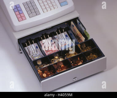 Registrierkasse, Box Kassenlade, Geld, Euro-Münzen, Schutztechniken ...