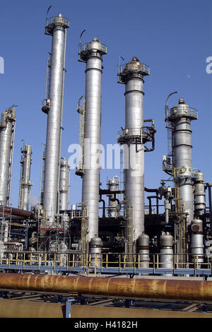 Raffinerie-Anlage, Olefinanlage, Detail, Erdöl-Raffinerie, Raffinerie ...