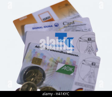 Krankenversicherung-Karten, Krankenkassen, anders, öffentliche ...