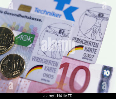 Krankenversicherung-Karten, Krankenkassen, anders, öffentliche ...