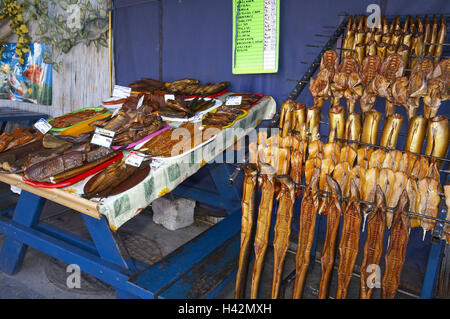 Polen, Pommern, Miedzyzdroje, Markt, Fisch Staat, geräuchertem Fisch ...
