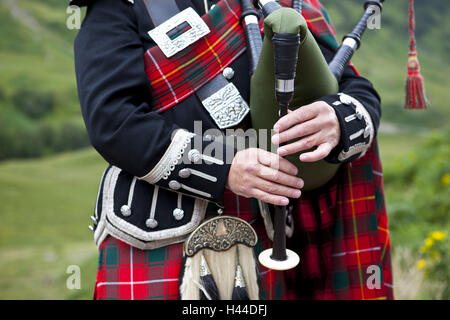 Großbritannien, Schottland, Dudelsack-Spieler, Uniform, Studio ...