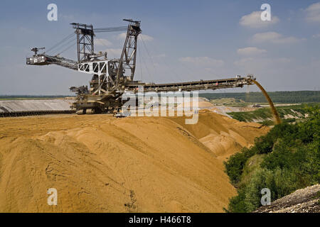 Braunkohle-Tagebau in der Grube Fortuna zwischen Köln und Aachen ...