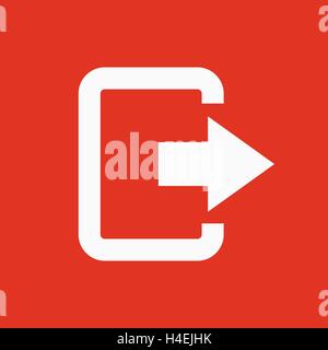 Das Exit-Icon. Logout und Ausgang, Ausgang, Symbol. Flache Vektor ...