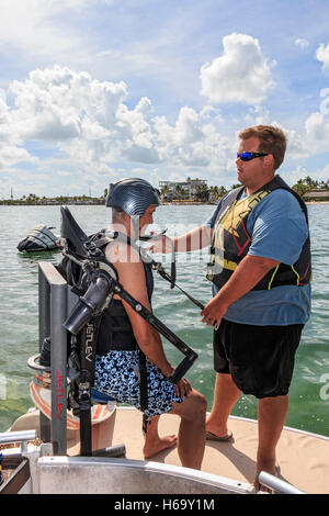 Florida Keys Jetpack aus Islamorada in den Florida Keys. Dies ist ...