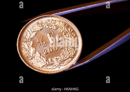 Währung der Schweiz Franken und Rappen Stockfotografie - Alamy
