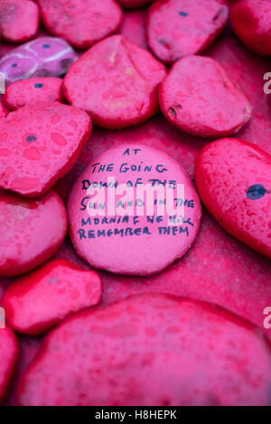 Stein Mohn als Teil ein Kriegerdenkmal zum Gedenken an den ersten ...