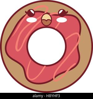 köstliche Krapfen Comic-Figur-Vektor-Illustration-design Stock ...