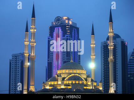 Blick auf die Stadt, Grosny, Tschetschenien, Kaukasus, Russland ...