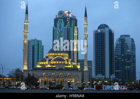 Blick auf die Stadt, Grosny, Tschetschenien, Kaukasus, Russland ...