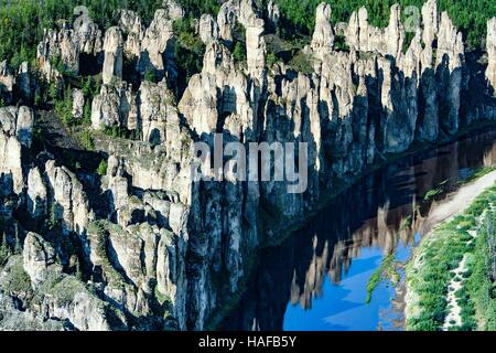 Republik Sacha (Jakutien) von oben. Lena Säulen Nationalpark - UNESCO ...