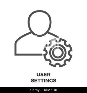 Einstellungen vektor Icon auf transparentem Hintergrund isoliert ...