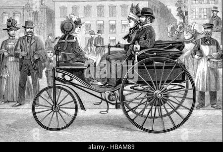 Benz Patent Motorwagen Nr. 3, das erste Automobil, das Carl Benz in ...