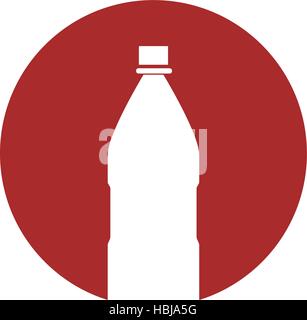 Flasche weißen Piktogramm Farbe Kreis Vektor Illustration Eps 10 Stock ...