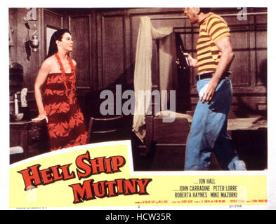 Hölle Schiff MEUTEREI, von links: John Carradine, Mike Mazurki, Jon ...