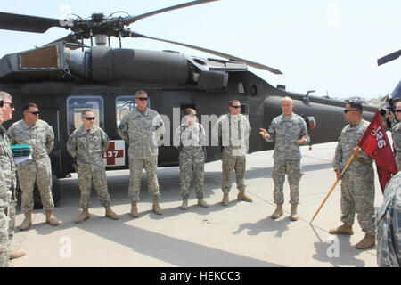 U.S. Army General Frank Helmick gestures at a press conference on the ...