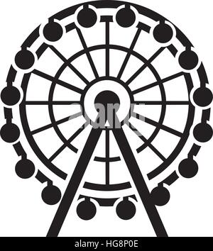 Riesenrad im Prater, Wien, Österreich, Vektor Symbol Leitung ...