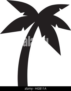Palm Tree Strand Symbol Piktogramm Stock-Vektorgrafik - Alamy