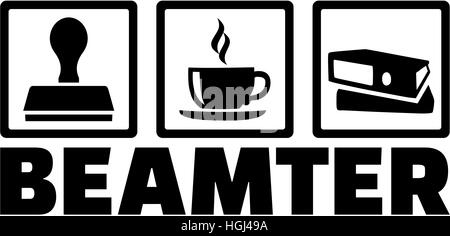 Beamter mit Stempel-Symbol. Deutsch Stockfotografie - Alamy