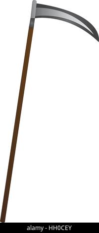 Scythe Waffe isoliert. Alte mittelalterliche Waffe für Krieger Stock ...