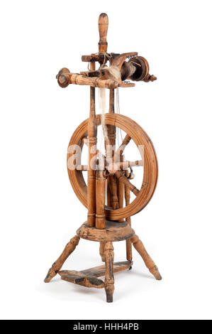 Arbeiten Sie Einheit, historische, Rad, antik, retro, Spinnrad, Spindel ...