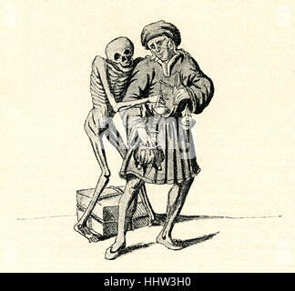 Tanz des Todes / Photographie - Detail der Memento mori Wandbild an der ...