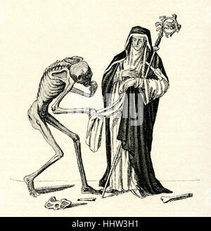 Tanz des Todes / Photographie - Detail der Memento mori Wandbild an der ...