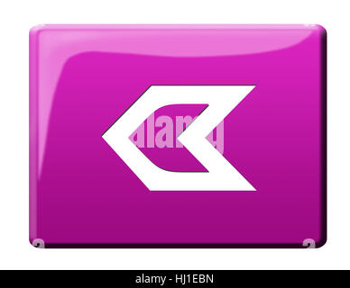 Richtung, vorne rechts, zurück, Piktogramm, Handel-Symbol, Symbol ...