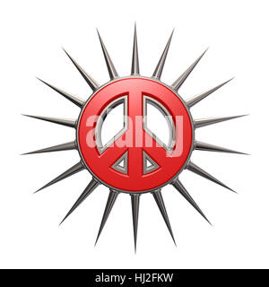 Zeichen, Signal, Distel, Dornen, Frieden, Spikes, Piktogramm, Symbol ...