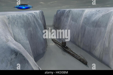 Die Nazi-Alien Basis 211, soll in der Antarktis Stockfotografie - Alamy